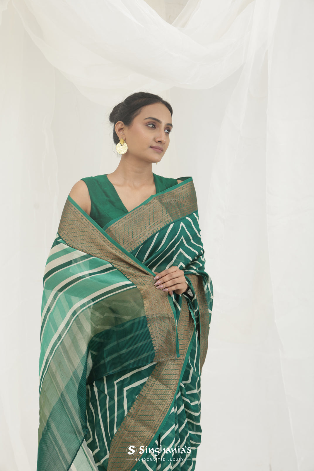 Pure Chanderi Silk Sarees Online in India – Singhania's