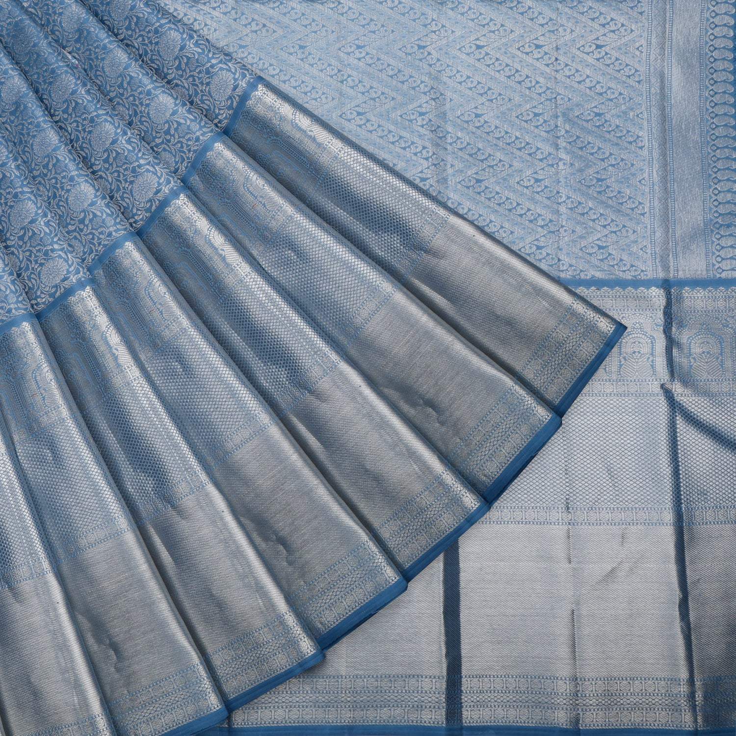 Buy Pure Silver Zari Kanchipuram Sarees Online | Singhania's